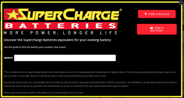 Supercharge Battery Code Search | Supercharge Batteries Supercharge Battery Code Search | Supercharge Batteries